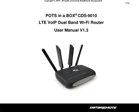 Dataremote Cds 9010 Lte Cellular Router User Manual Cds 9010 User