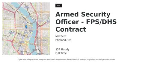 Maxsent Armed Security Officer Fps Dhs Contract Job Portland