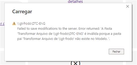 Failed To Save Modifications To The Server Microsoft Fabric Community