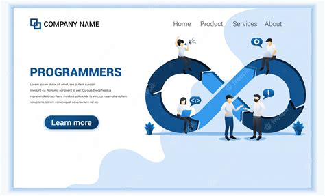 Premium Vector Programmers At Work Concept Software Development With