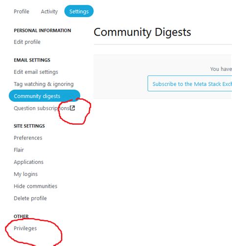 No Different Page Icon Next To Privileges Link On Profile Page Meta Stack Exchange