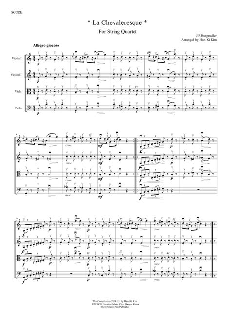 La Chevaleresque For String Quartet Arr Han Ki Kim By Jf