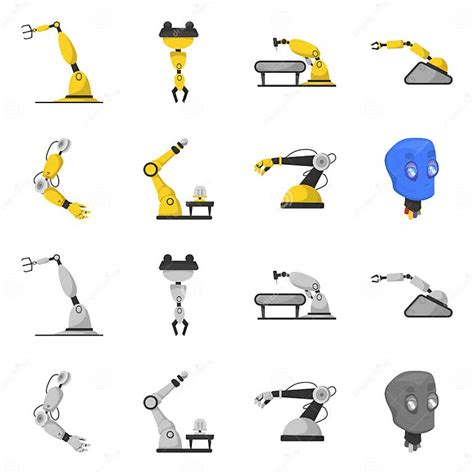 Vector Illustration Of Robot And Factory Icon Collection Of Robot And Space Stock Symbol For