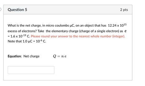 solved what is the net charge in micro coulombs μc on an