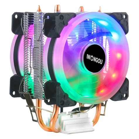 Iwongou X99 Processor Cooler Lga2011 2 Heatpipes Radiator 90mm Rgb Fan