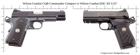 Wilson Combat Cqb Commander Compact Vs Wilson Combat Edc X9 3 25 Size