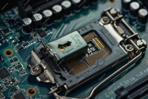 Secure Computer Motherboard With Lock Symbolizing Data Security Premium Ai Generated Image