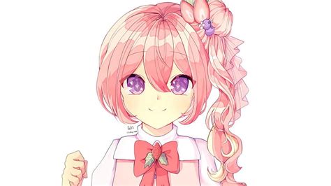 Anime Girl Pink Hair Purple Eyes Telegraph