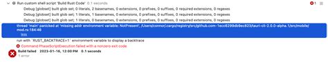 Bug Tauri Mobile Ios Xcode Build Script Fails To Run · Issue 6077