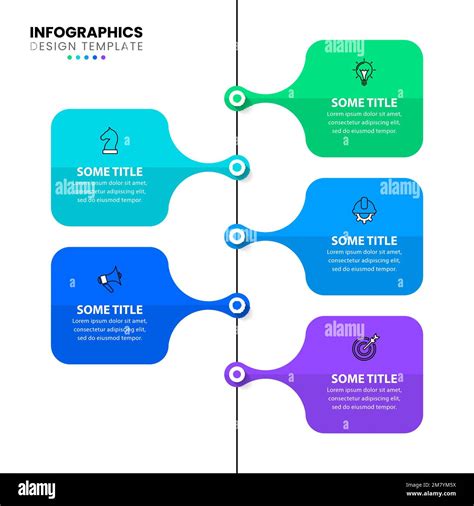 Modèle Dinfographie Avec Icônes Et 5 Options Ou étapes Carrés Peut