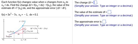 Solved Each Function F X Changes Value When X Changes From Chegg