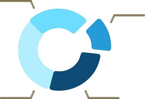 Four Layer Pie Chart Icon On White Background Vector Art At
