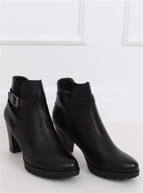 Botki Na Obcasie Czarne F Black Sklep Kupbuty