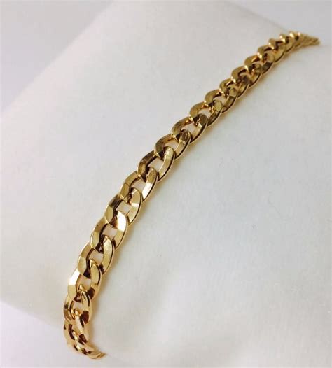 Pulseira Masculina Ouro K Grumet Grossa Fecho Gaveta R Em Mercado Livre