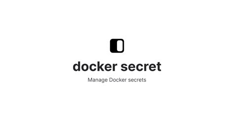 Docker Secret Fig