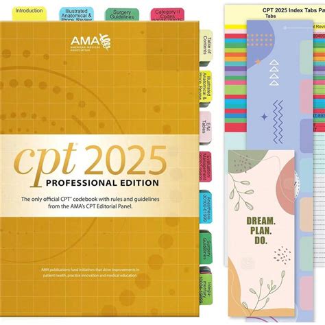 Upgraded Index Tabs For Cpt 2025 Professional Edition Complete Cpt