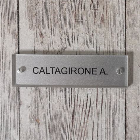 Targhette In Plexiglass Fondo Oro O Argento Per Cassetta Postale