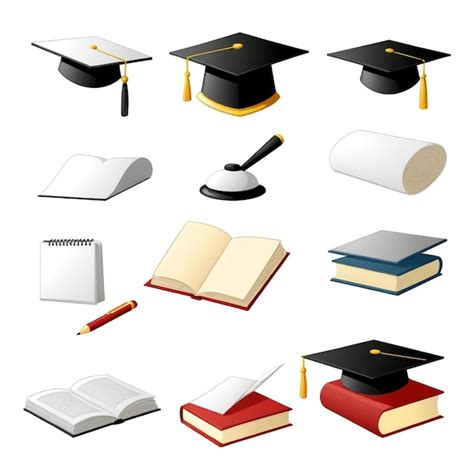 Thesis Vector Set White Background Isolated A High Premium Ai