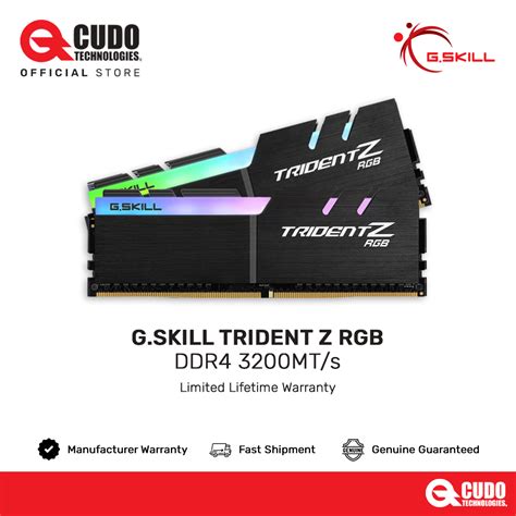 G Skill Trident Z Rgb 16gb 2x8gb Ddr4 3200mhz Cl16 Kit F4 3200c16d 16gtzr Shopee Malaysia