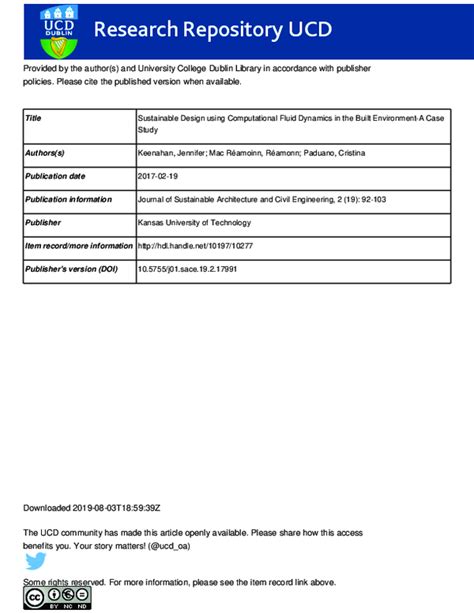 pdf sustainable design using computational fluid dynamics in the