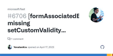 Formassociatedelements Missing Setcustomvalidity Method · Issue