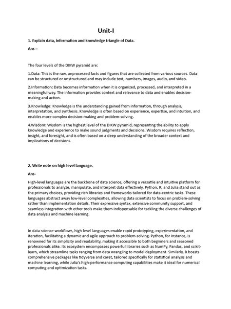 Data Science Question Bank With Answer Pdf No Sql Databases