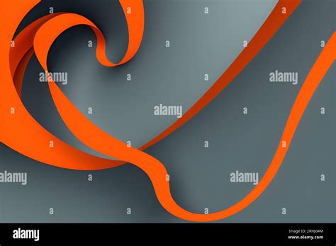 Abstract Orange Geometric Background Dynamic Shapes Composition