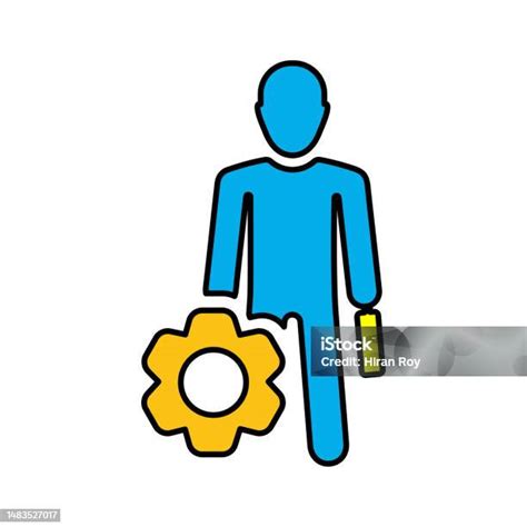 Engineer Technical Assistant Icon Stock Illustration Download Image