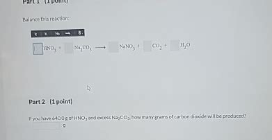 Solved Balanse This Rexction Part 2 1 Point It Yoa Hive Chegg