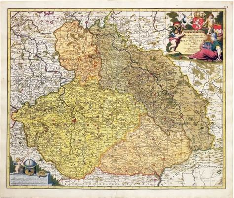Visscher Map Of The Kingdom Of Bohemia In United States
