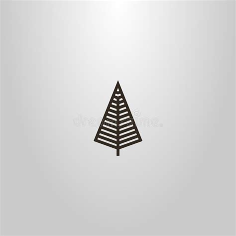 Simple Vector Line Art Geometric Sign Of Diamond Tree Silhouette 向量例证 插画 包括有 总公司 设计 166474385