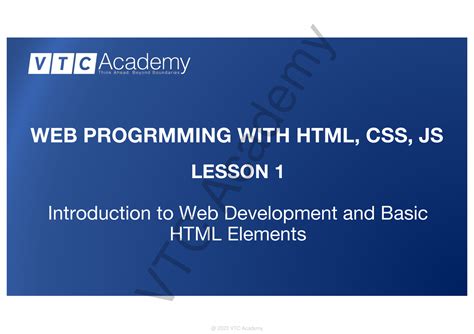 sem2 wphcj lesson 01 introduction to web development and basic html