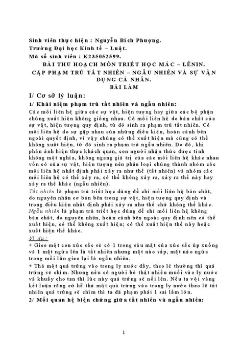 Bài thu hoạch 1 nhbbh S i n h v i ê n t h ự c h i ê n N g u y ễ n