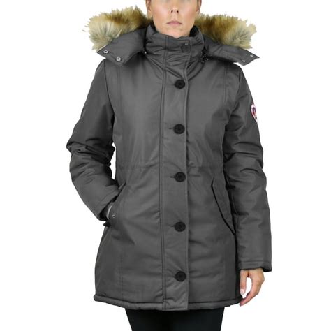 Womens Heavyweight Parka Jacket With Detachable Hood