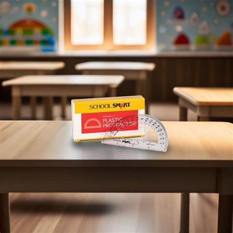 School Smart Plastic 180 Degree Protractor