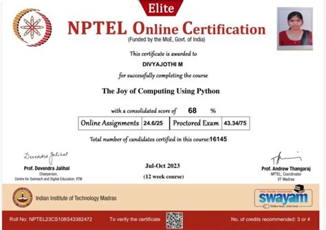 Divyajothi M On Linkedin Python Nptel Codingjoy