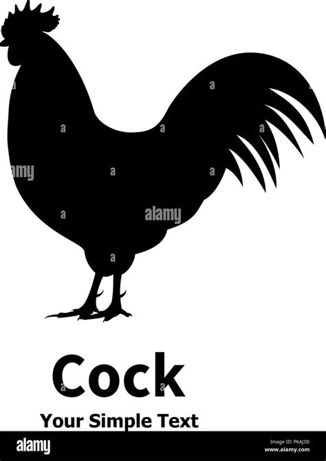 Vector Illustration Of A Silhouette Of A Cock Stock Vector Image And Art