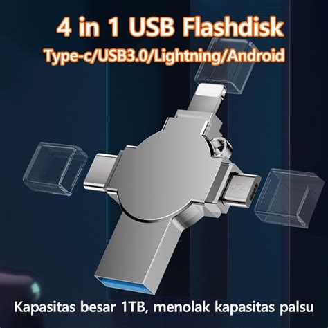 Disco Flash OTG 4 En 1 U401 1TB Compatible Con IPhone 6 15 USB 3 0
