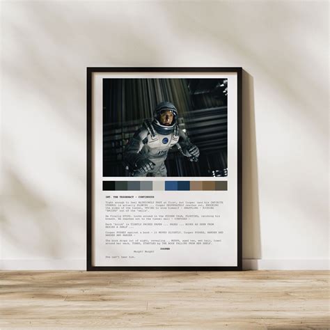Interstellar Movie Script Poster Christopher Nolan Quote Art Etsy