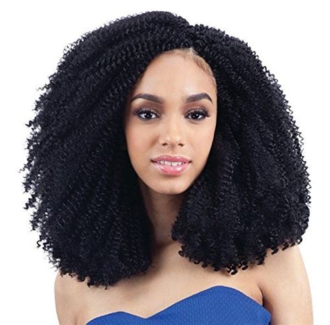 3x Afro Screw Braid 1 Jet Black Freetress Synthetic