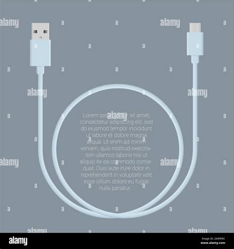 Usb Data Cable Template Stock Vector Image Art Alamy