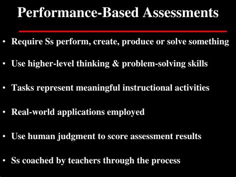 Ppt Performance Based Assessment In Educational Settings Powerpoint Presentation Id9469535
