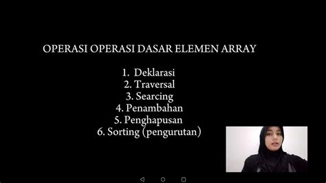 Penjelasan Mengenai Array Dalam Bahasa C Youtube