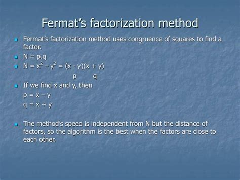 Ppt Parallel Fermats Integer Factorization Method Powerpoint