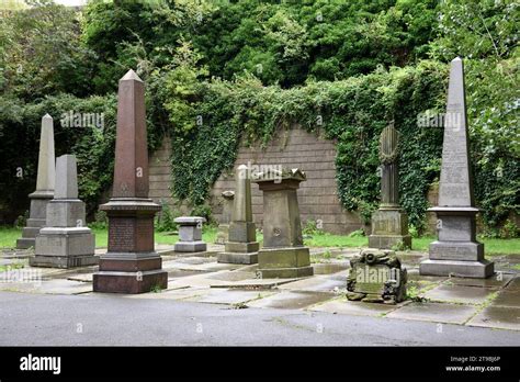 Historic Obelisk Tombs Tombstones Graves Graveyard And Gravestones In