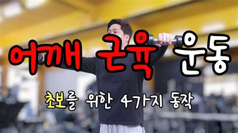 어깨 근육 운동 헬스 초보를 위한 4가지 동작 운동방법 Youtube