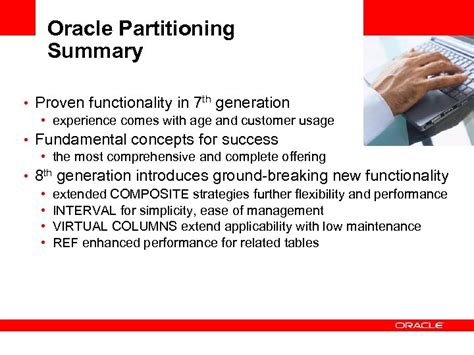 Insert Picture Here Oracle Partitioning In Oracle Database