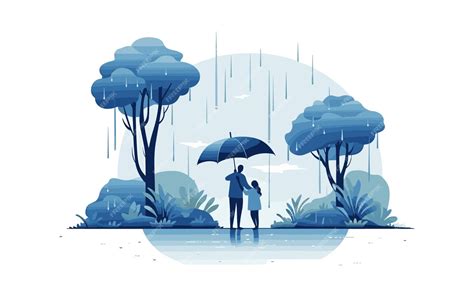 Premium Vector Monsoon Season Vector Flat Minimalistic Isolated