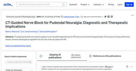 Ct Guided Nerve Block For Pudendal Neuralgia Diagnostic And