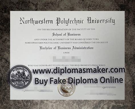 For Sale Fake Northwestern Polytechnic University Degree